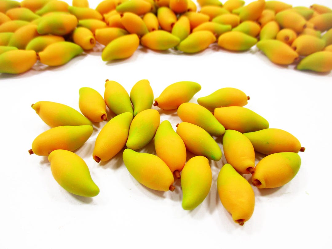 20 Miniature Mango Dollhouse Fruit Dollhouse Food Decoration Miniature ...