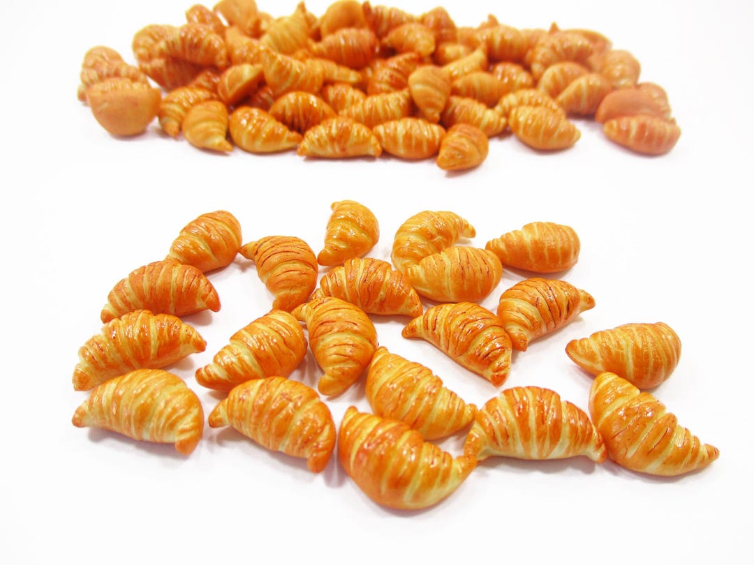 20 Dollhouse 1:12 Croissant Miniature Bakery Bread Breakfast Clay ...