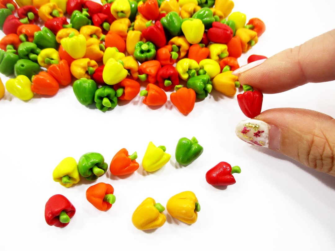 50 Dollhouse Bell Pepper Miniature Chili Dollhouse Paprika Handmade ...