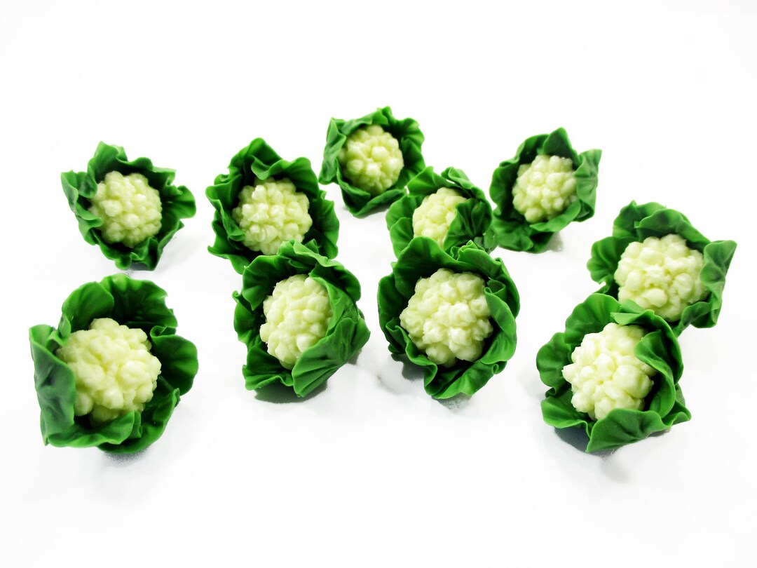 10 Miniature 1:6 Cauliflower Doll Vegetable Miniature Food Kitchen ...