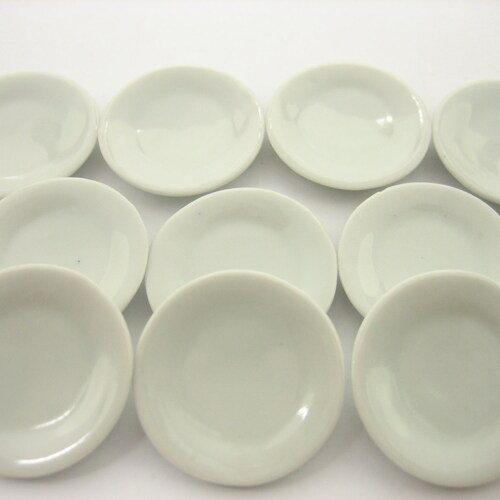 10x30mm Mini White Oval Plate Dish Dollhouse Miniature - Etsy