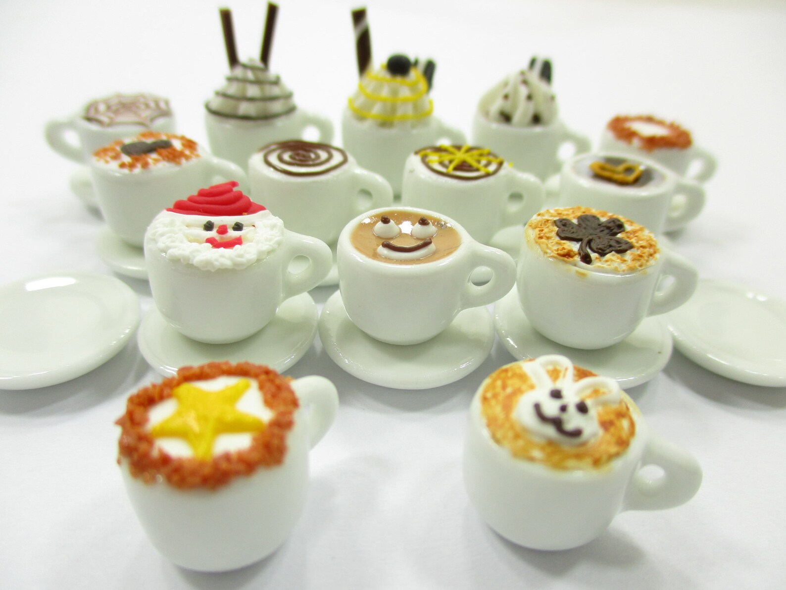 Dollhouse Miniatures Drink Beverage Set 14 Mixed Coffee - Etsy