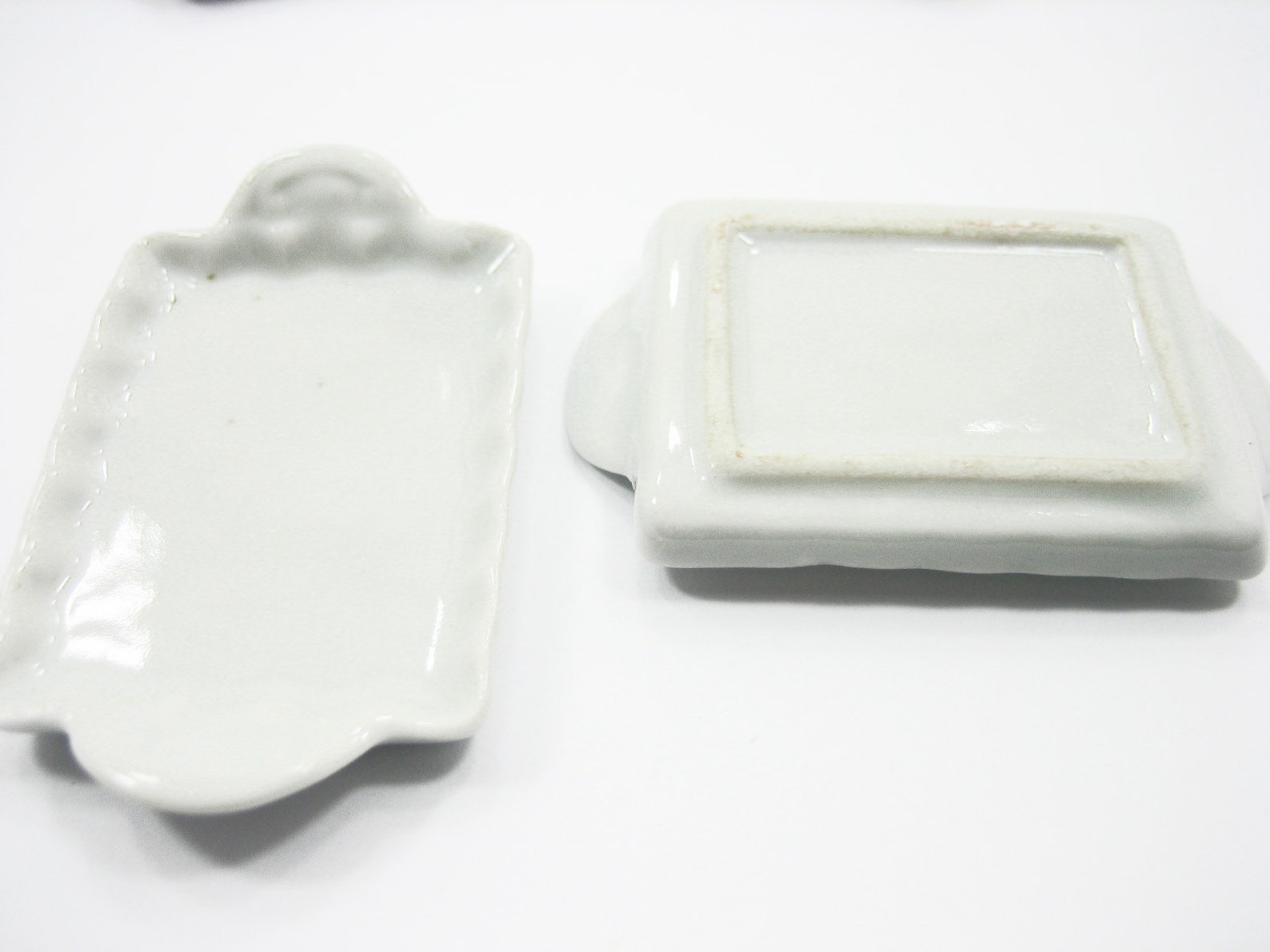 6 White Ceramic Bakery Tray 30x40 Mm. Dollhouse Miniatures - Etsy