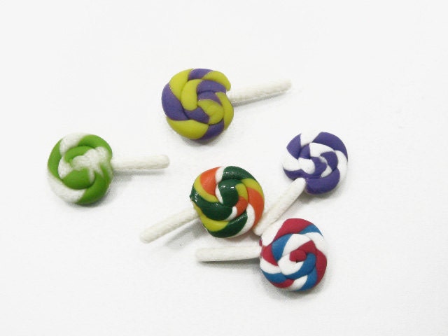Miniature Food Lot 50 Mixed Color Dollhouse Lollipop Sweet - Etsy