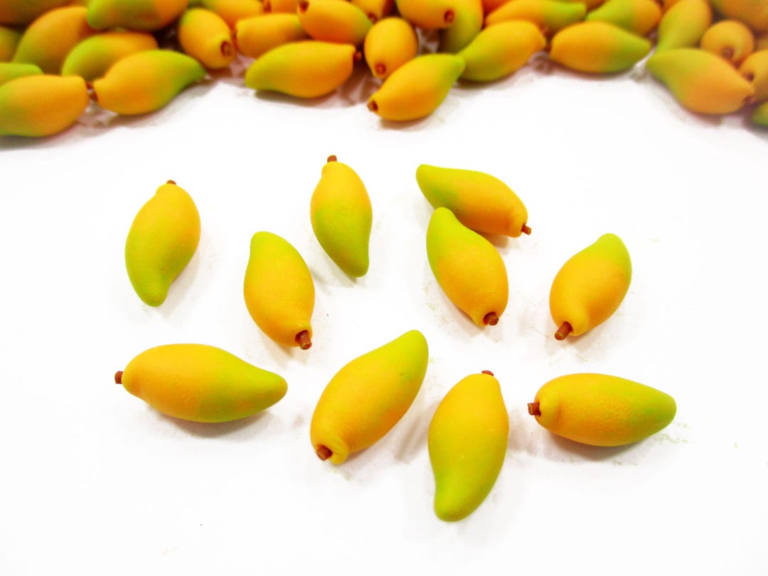 10 Dollhouse Mango Miniature Fruit Dollhouse Food Accessory Miniatures ...