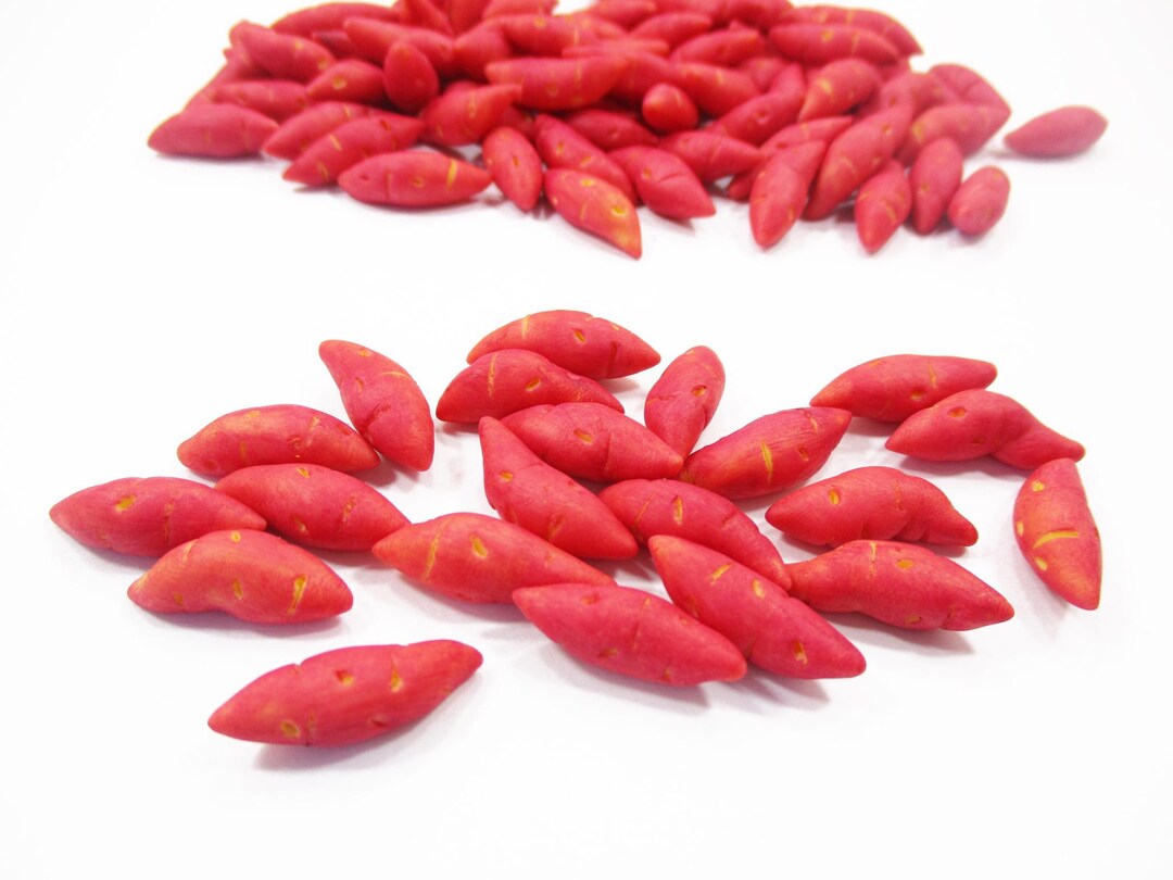 Lot 20 Dollhouse Sweet Potato Miniatures 1/12: Tiny Clay Food Charms ...