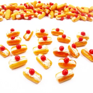 10 Miniature French Eclairs Dollhouse Bread Miniature Bakery Dollhouse ...