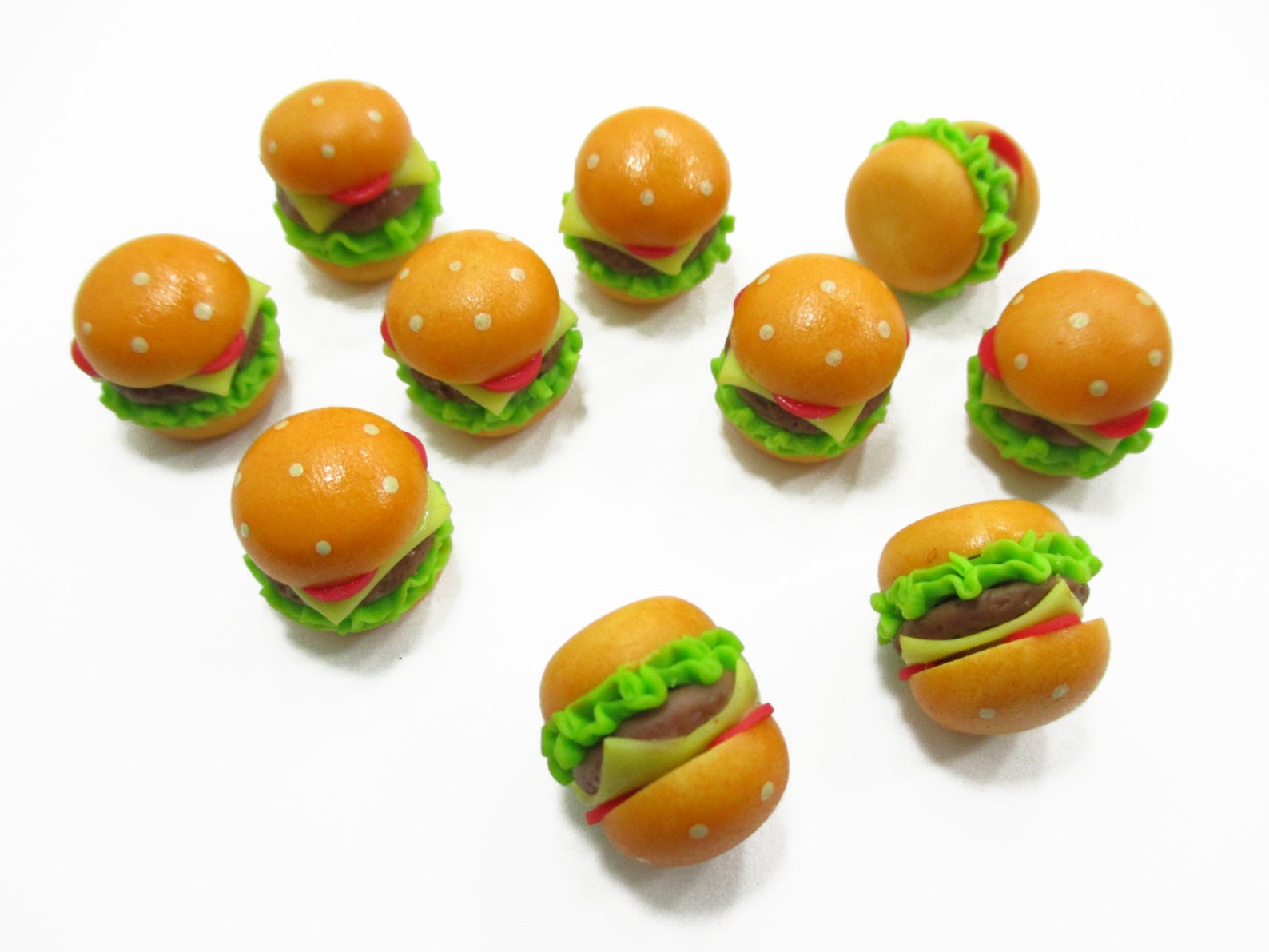 Dollhouse Miniatures Food Lot 10 Hamburger Cheese Burger - Etsy