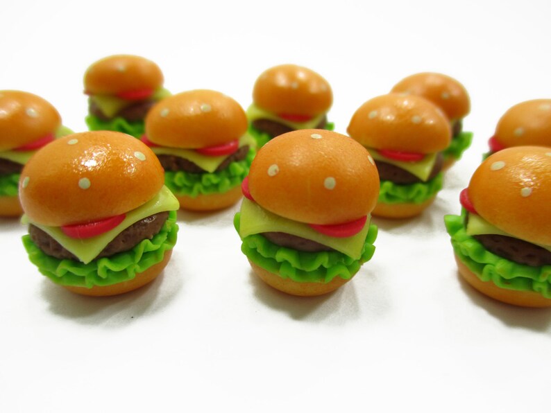Dollhouse Miniatures Food Lot 10 Hamburger Cheese Burger - Etsy