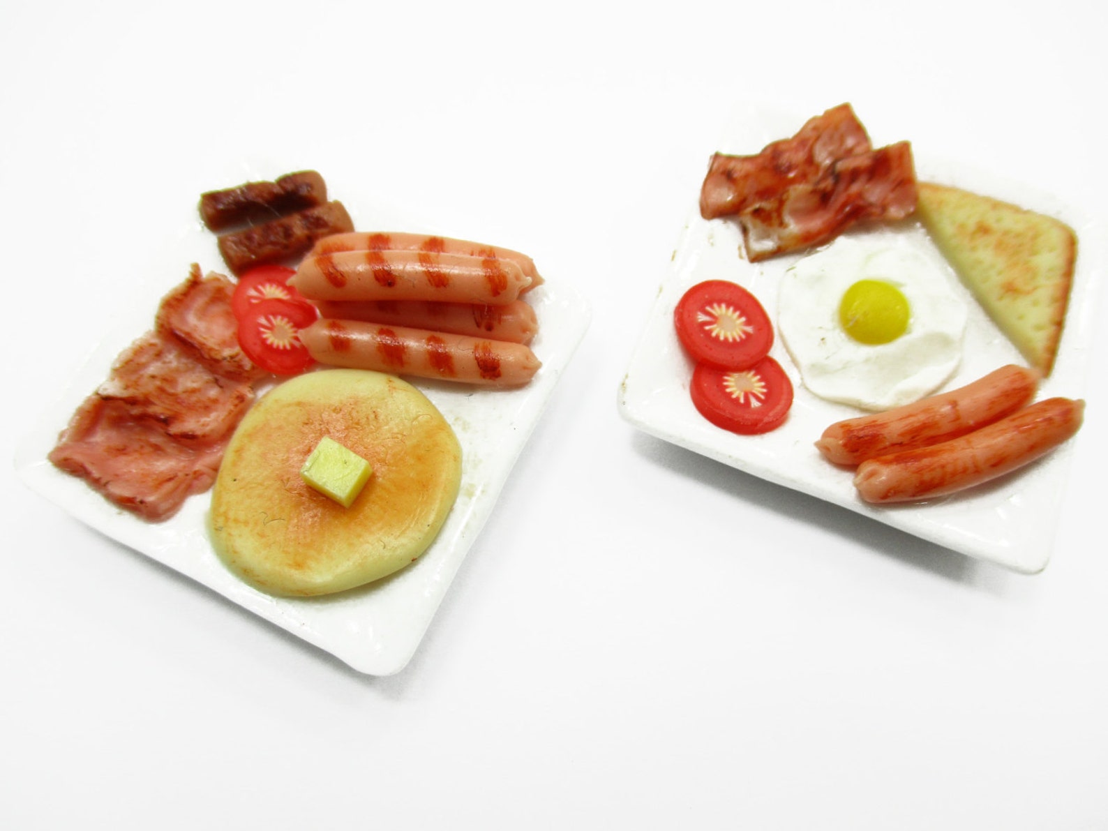 Dollhouse Miniature Food 2 Breakfast Butter Pancake On Plate | Etsy