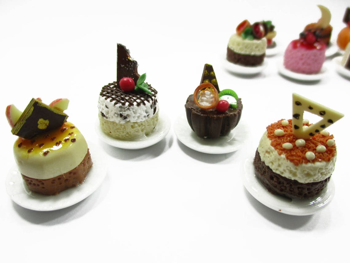 Dollhouse Miniatures Food 1:12 Mini Luxury Cake Dessert | Etsy