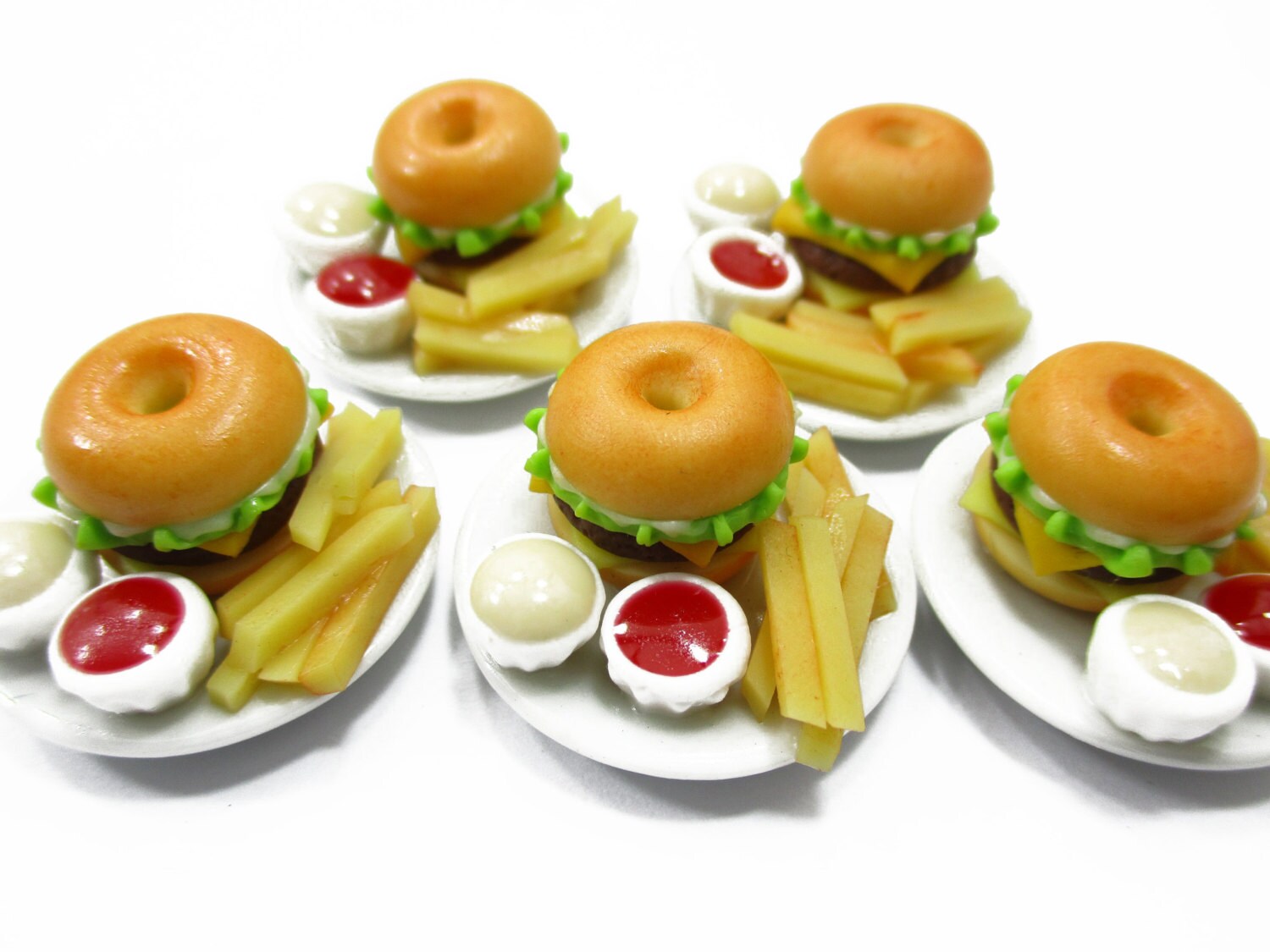 Dollhouse Miniatures Fast Food 5 Cheese Bagels French Fries | Etsy