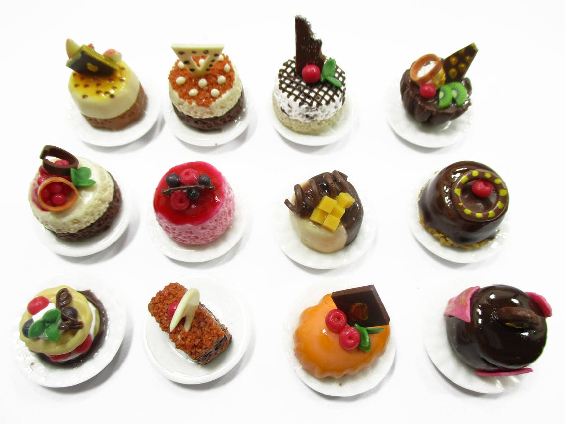 Dollhouse Miniatures Food 1:12 Mini Luxury Cake Dessert | Etsy