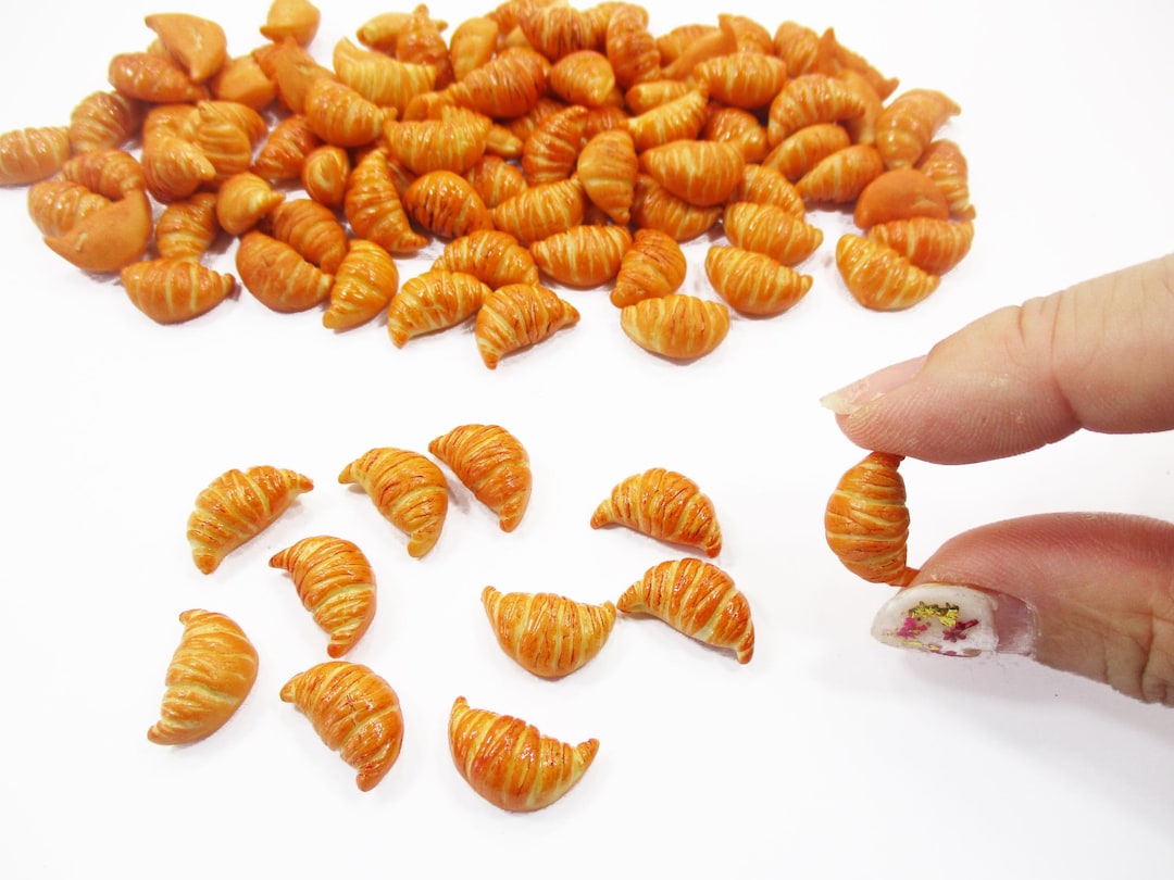 50 Miniature 1:12 Croissant Dollhouse Bread Bakery Breakfast Dollhouse ...