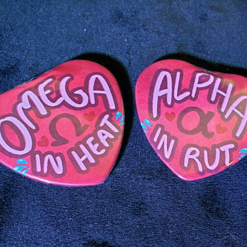 A/B/O Alpha Beta Omega Omegaverse Floral Heart Hard Enamel Pin - Etsy