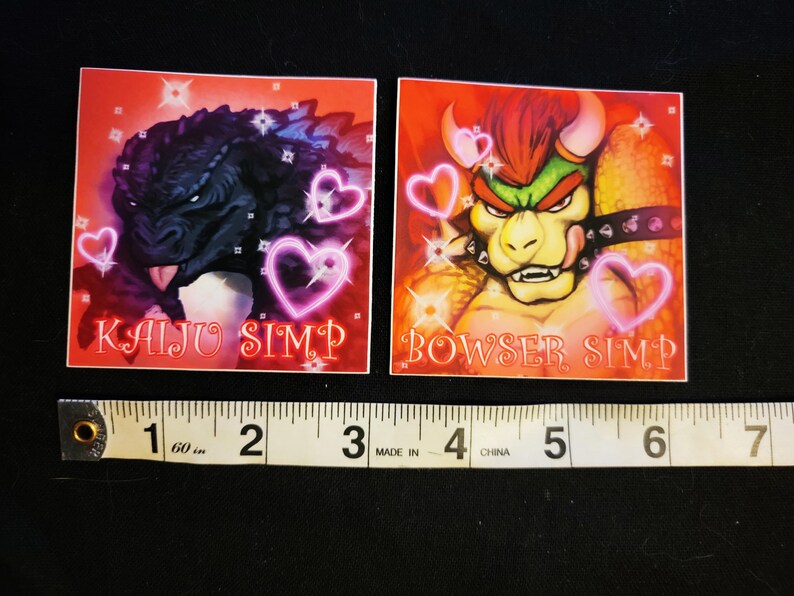 Kaiju Simp/bowser Simp 3" Sticker - Etsy
