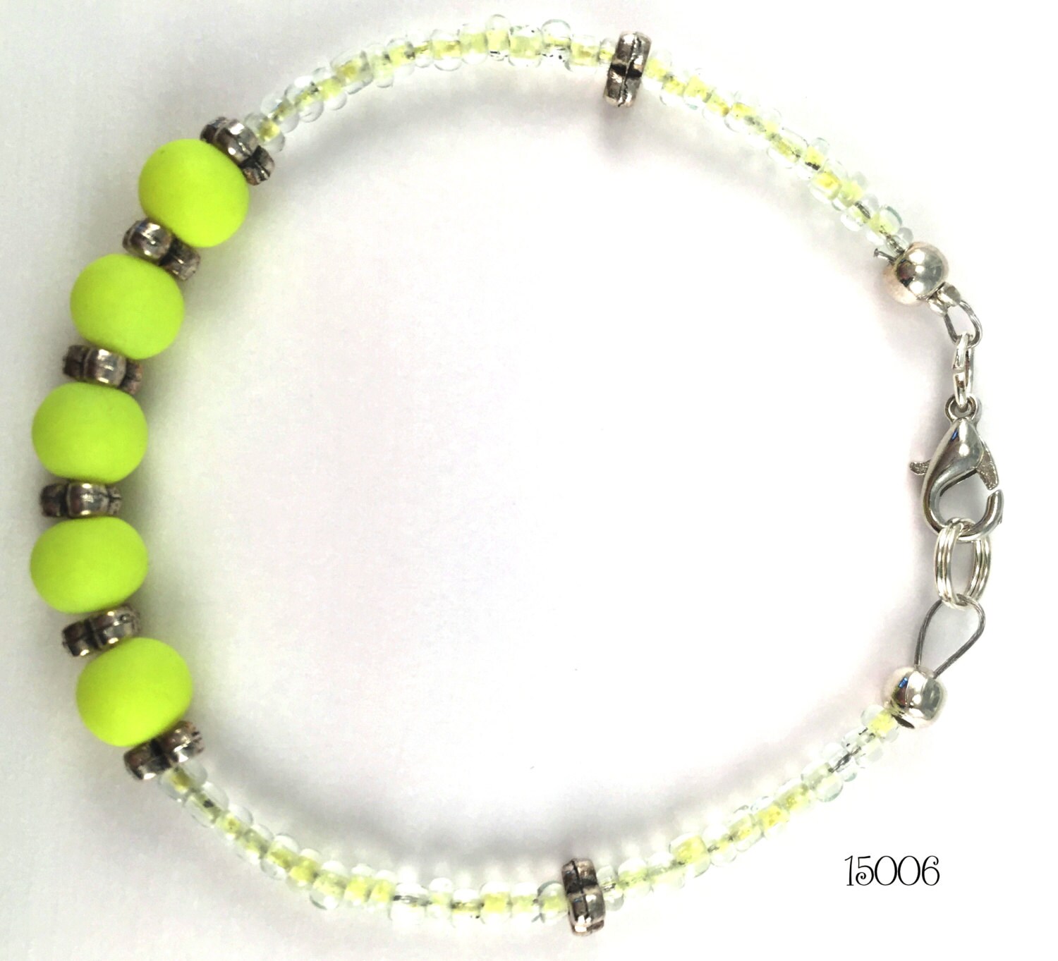 Fluorescent Yellow Beaded Stacking Friendship Bracelet - Etsy India