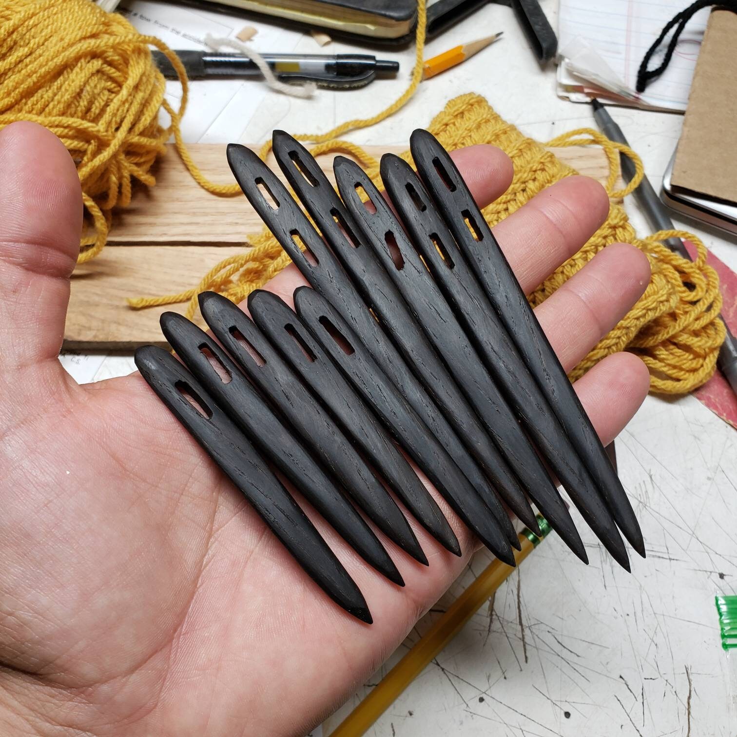 Bog Oak Nålbinding Needle Viking Looping Tool Tapestry - Etsy
