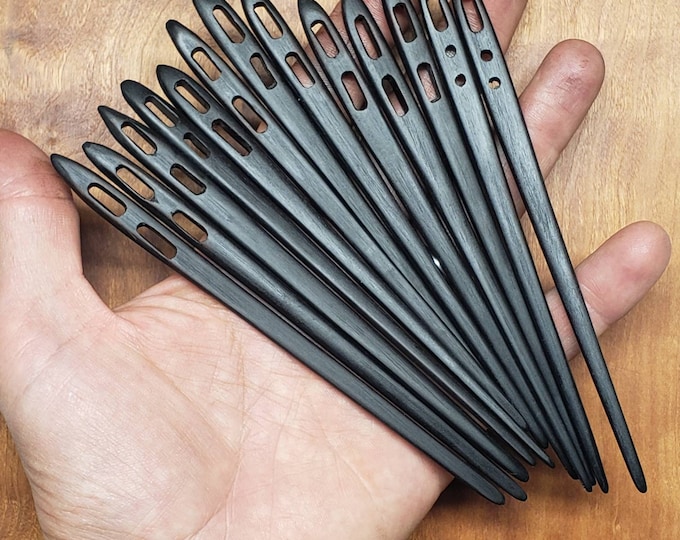 Ebony Nalbinding Needle, Wooden Viking Tool, Tapestry Needle - Etsy