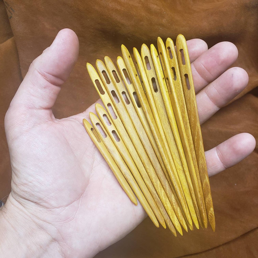 Osage Orange Nålbinding Needle, Tapestry Needle, Wooden Weaving Tool ...