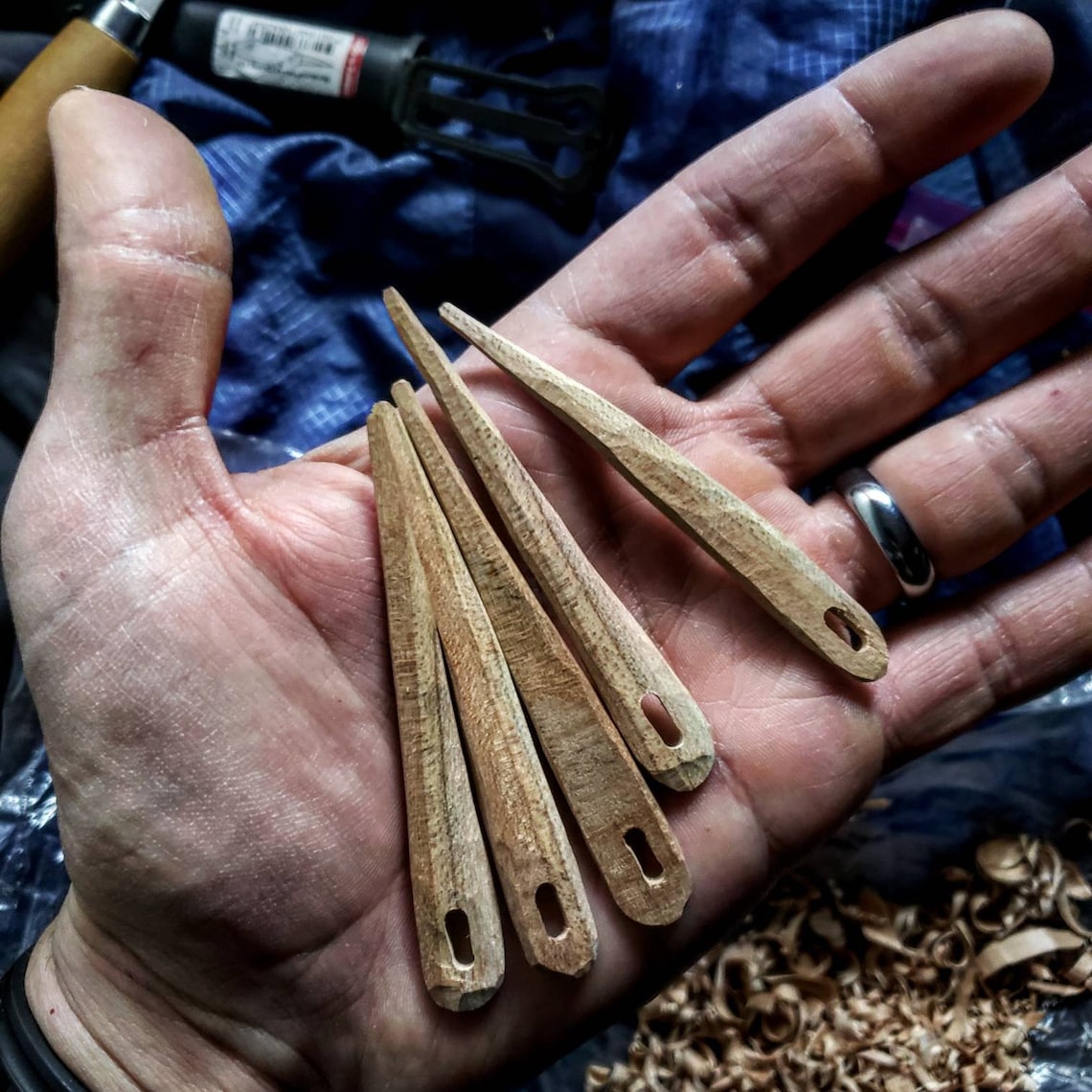 Wooden Nalbinding needle nålbinding tool viking tapestry nal | Etsy