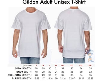 Unisex size chart | Etsy