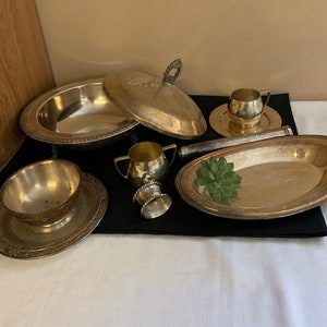 Vintage Silver Lot, Large Bundle for Reuse, 9 Pieces of Silver Plate to ...