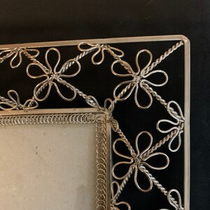 Silver Wire FrameVintage Picture Frame w Flowers Made from | Etsy