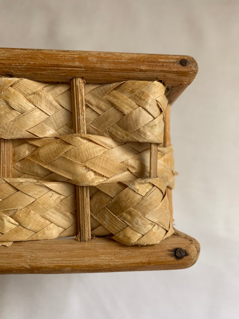 Vintage Bamboo Tissue Box Cover Woven Wicker Wood Box Cover | Etsy