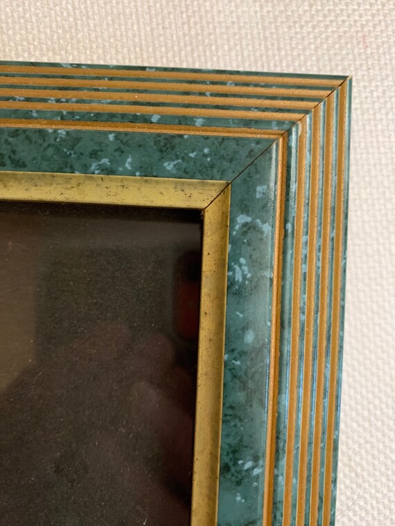 Green and Gold Frame Vintage Ornate Picture Frame With - Etsy