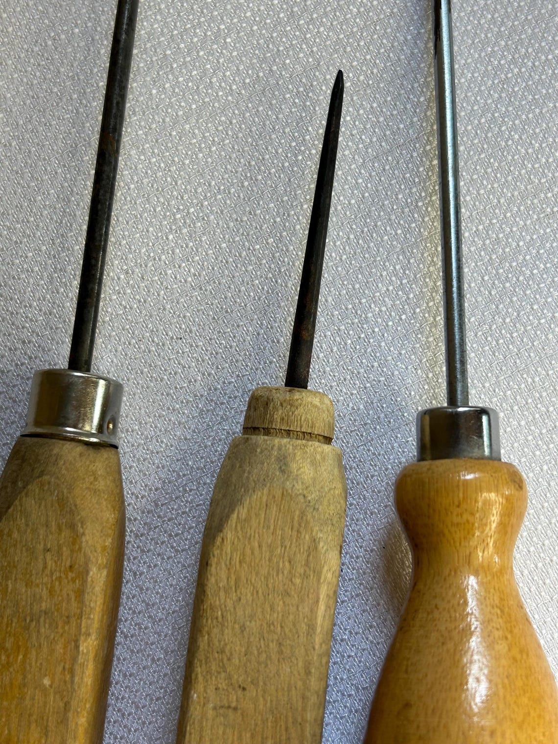 Vintage Ice Pick Bundle, Wooden Handle Bar Tools, Rustic Kitchen Decor ...