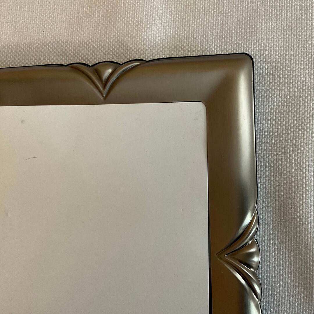 Vintage Art Deco Detail Picture Frame, Dimensional Grey Metal, Tabletop ...