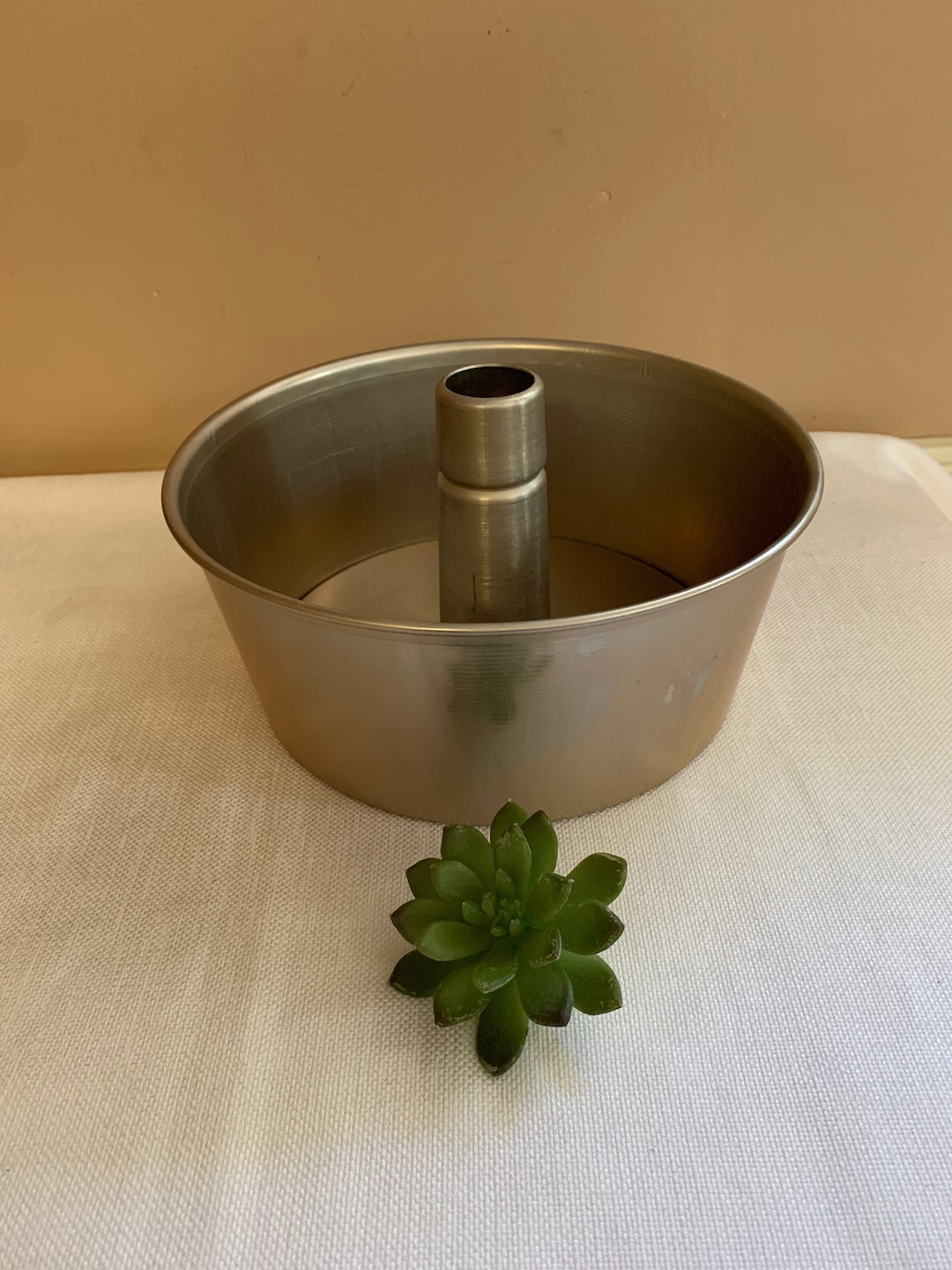 Angel Food Cake Pan, Vintage Aluminum High Rise Pan, Two Piece Bundt ...