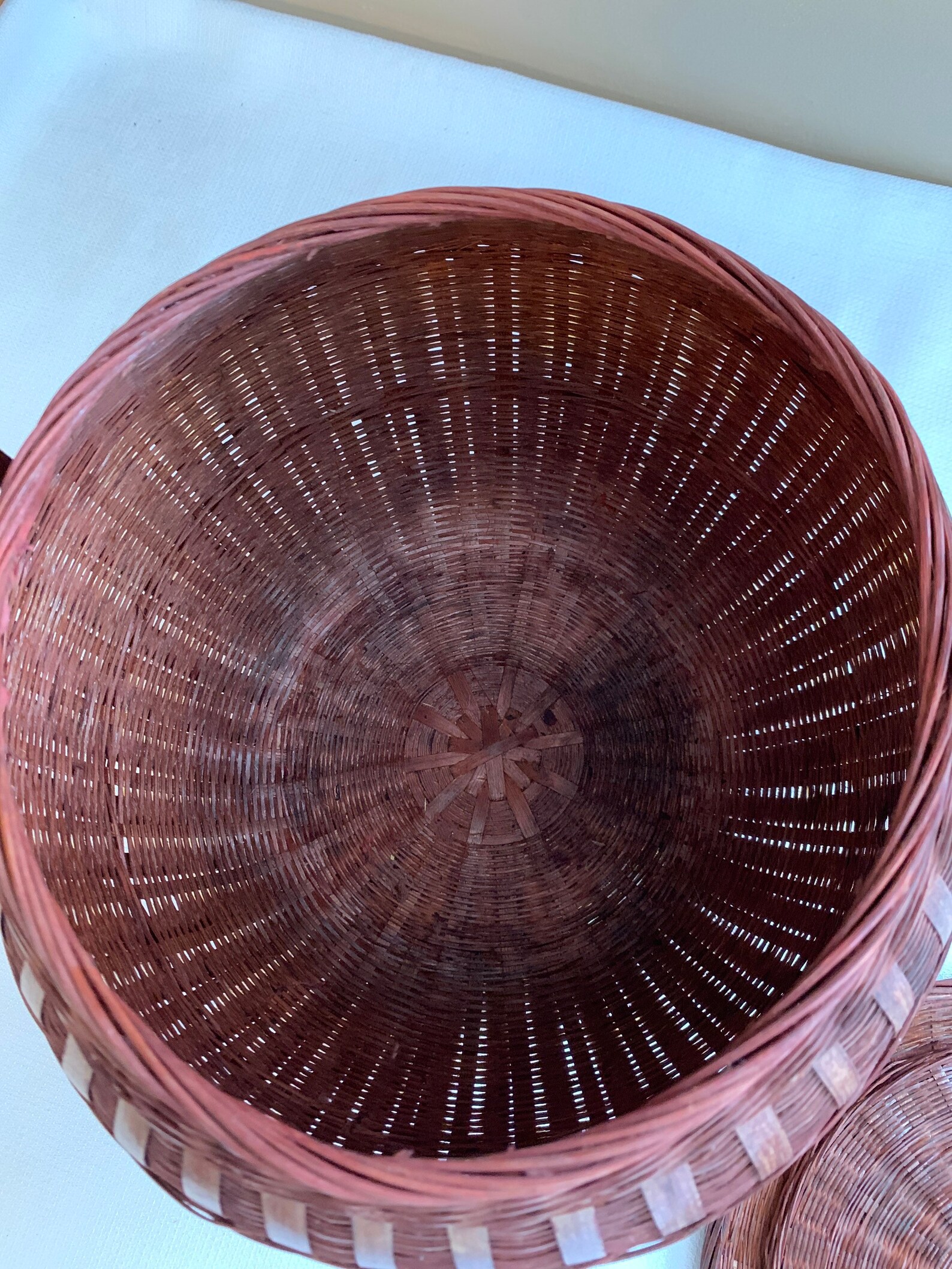 Vintage Chinese Basket Asian Lunch Basket Boho Natural | Etsy