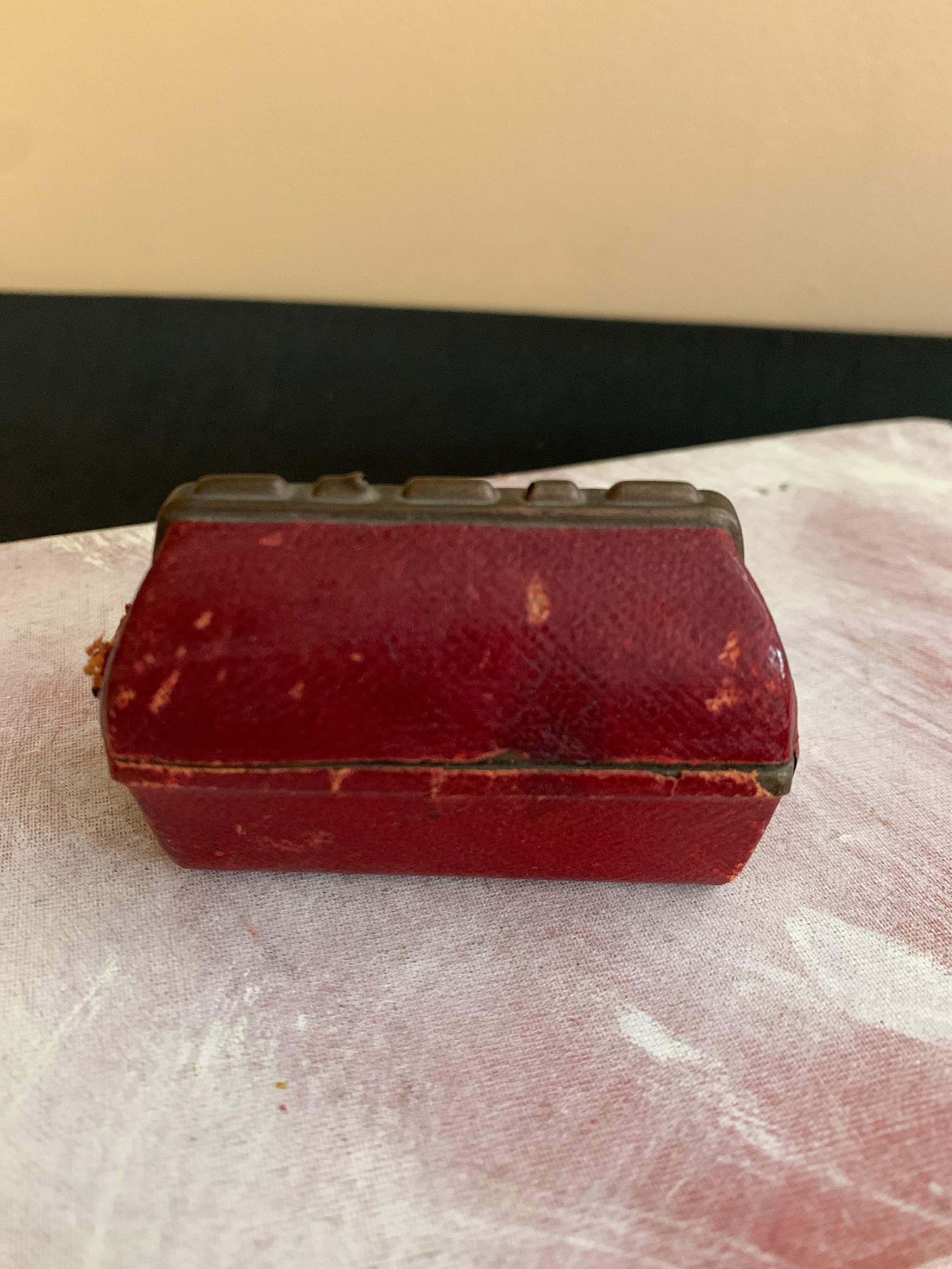 Portable Travel Ink Well Vintage Office Decor Mini Leather - Etsy