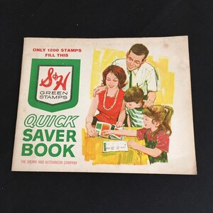 Vintage Green Stamp Book Collection, 1970s S & H Quick Saver Books ...
