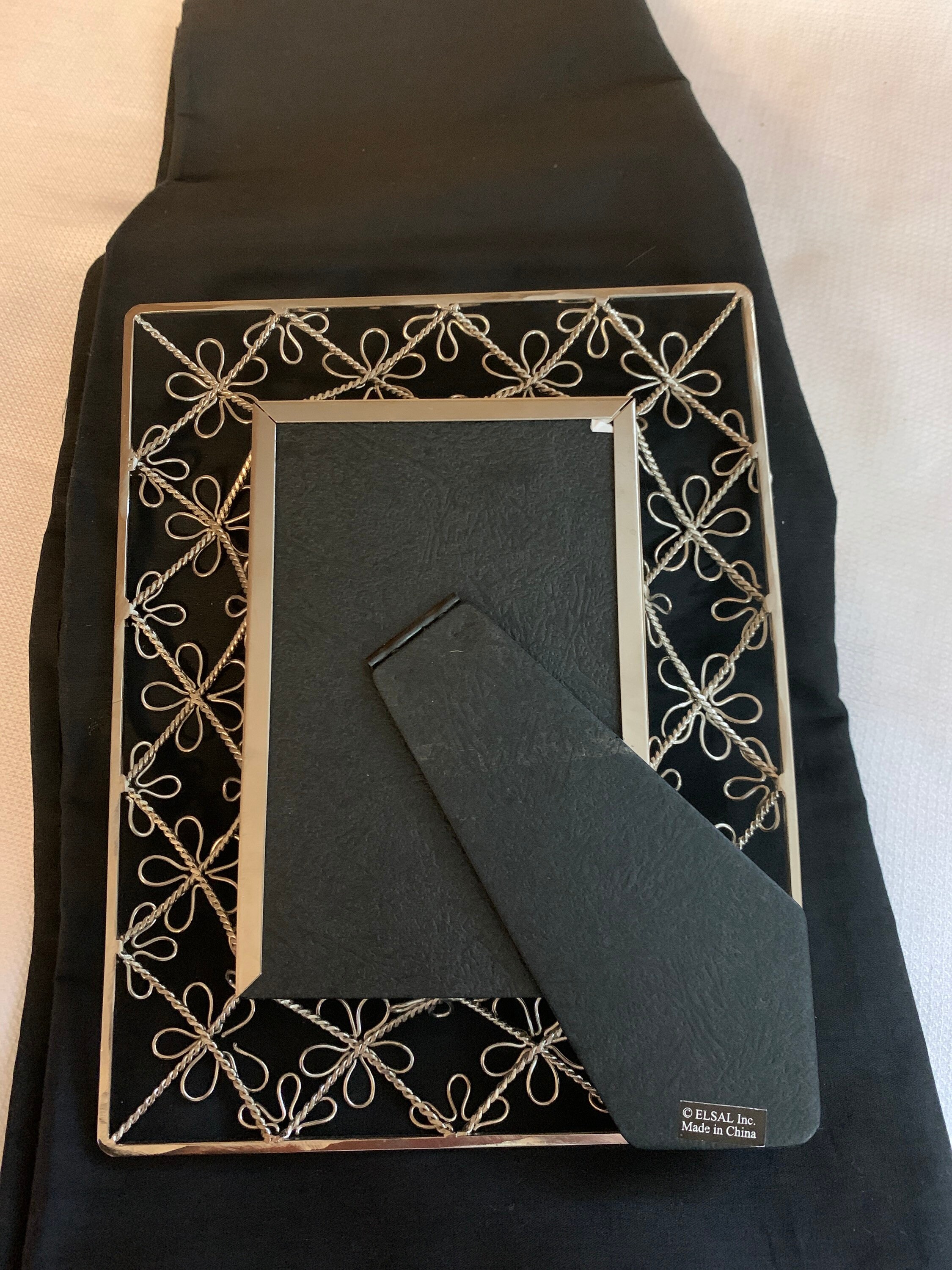 Silver Wire FrameVintage Picture Frame w Flowers Made from | Etsy