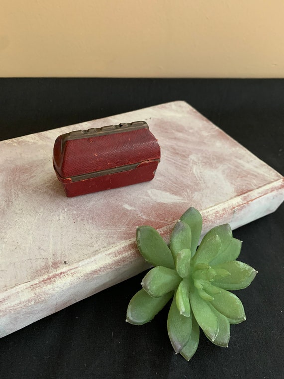 Portable Travel Ink Well Vintage Office Decor Mini Leather - Etsy