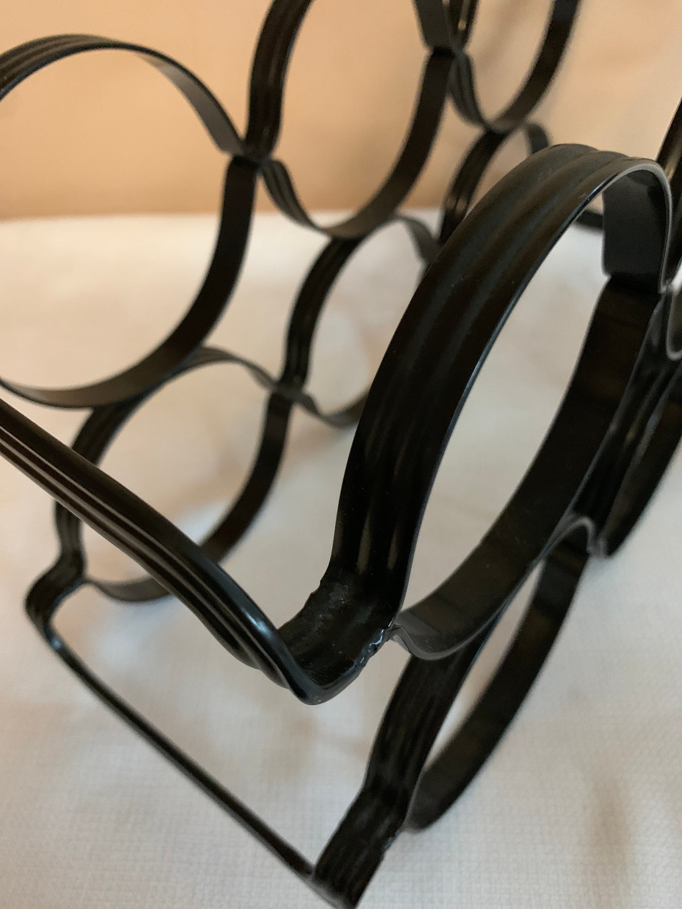 Black Wine Rack Vintage Wine Bottle Rack 6 or 8 Bottle Wine | Etsy