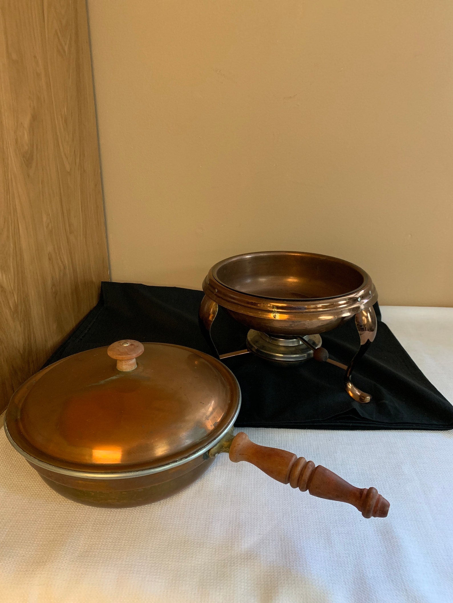 Vintage Copper Chafing Dish Buffet Serving Pan Buffet Double | Etsy