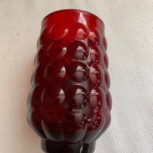 Red Bubble Glass Lot, Vintage Ruby Anchor Hocking Juice Glasses and ...