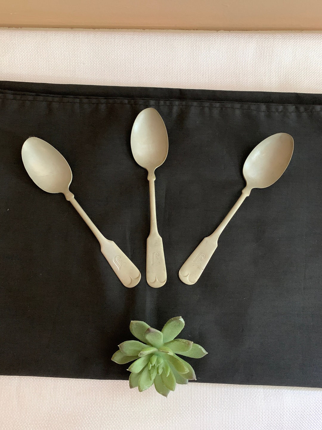 Brazil Silver Spoons, Vintage Long Handle Flatware, Utensil Set of 3 ...