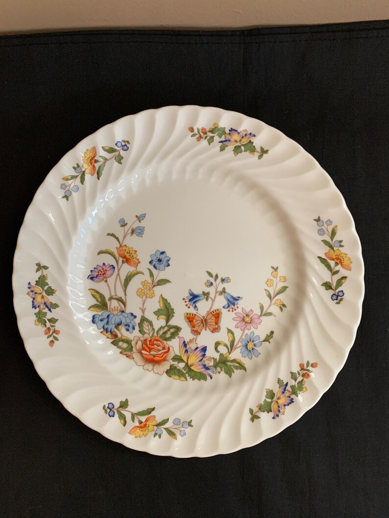 Aynsley China Plate Vintage Cottage Garden Pattern Swirl Bone - Etsy