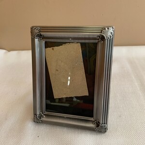 Sculpted Corner Picture Frame, Vintage 3D Dimensional Grey Metal ...