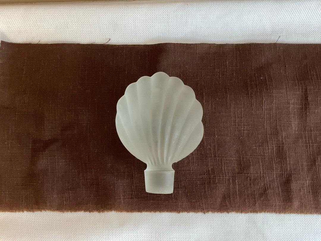 Vintage Frosted Glass Shell Stopper for Decanter, Carafe Replacement ...