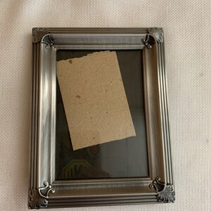 Sculpted Corner Picture Frame, Vintage 3D Dimensional Grey Metal ...