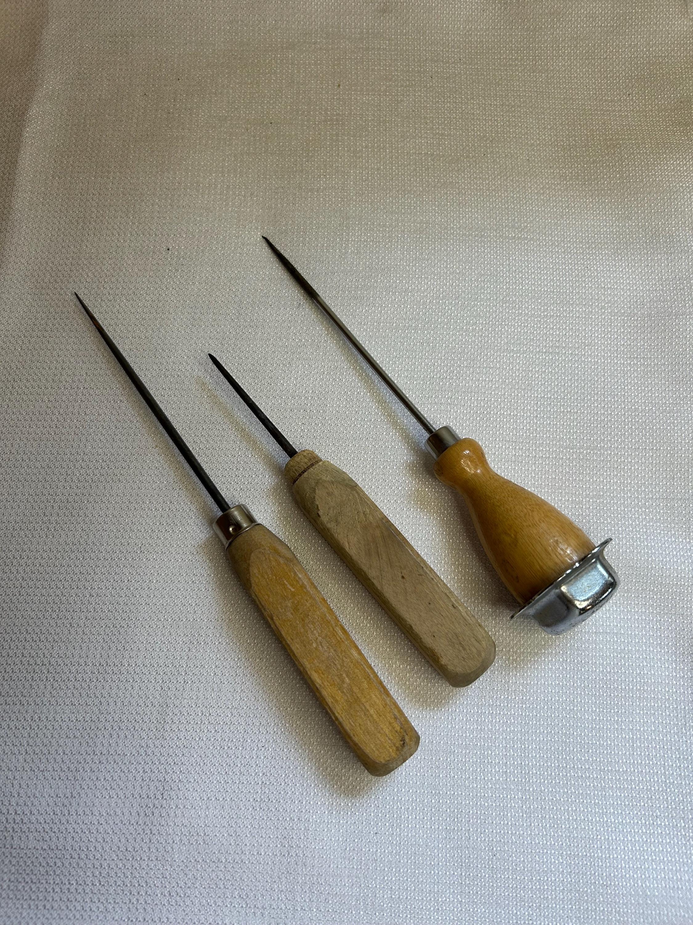 Vintage Ice Pick Bundle, Wooden Handle Bar Tools, Rustic Kitchen Decor ...