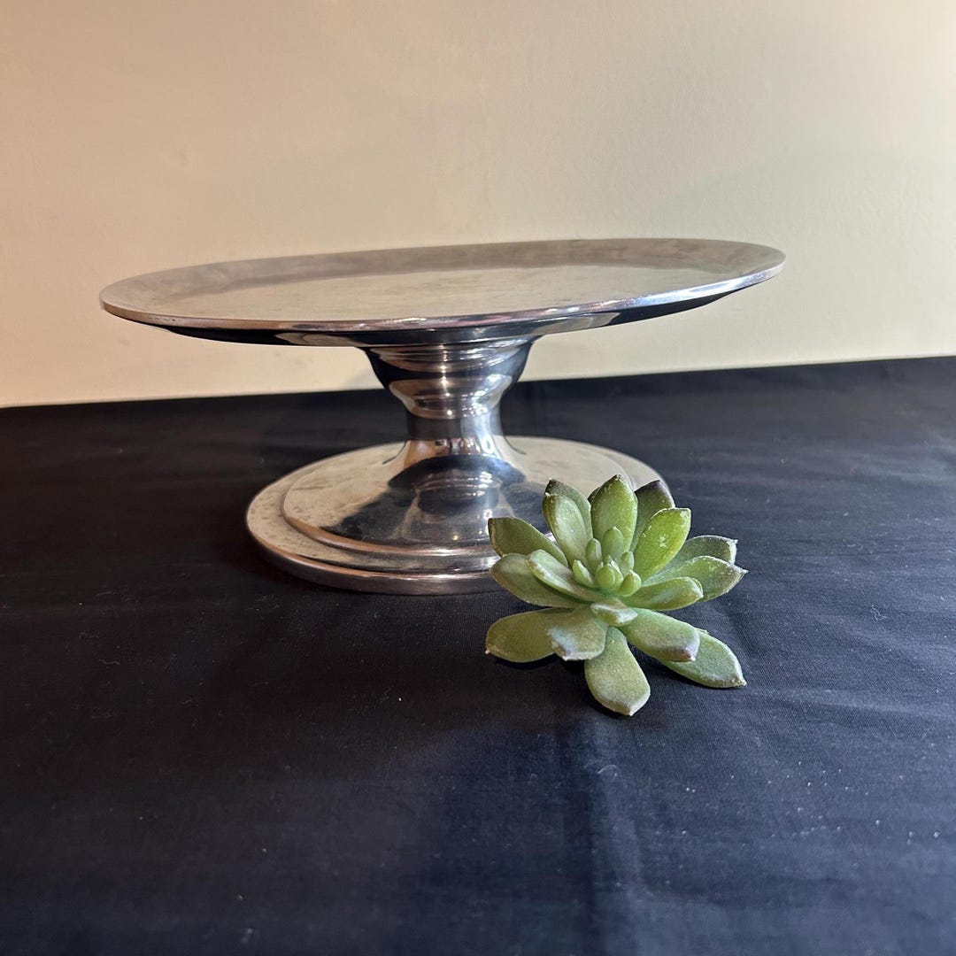 Vintage Cake Stand, Raised Pedestal Plate, Wedding Buffet Accessory ...