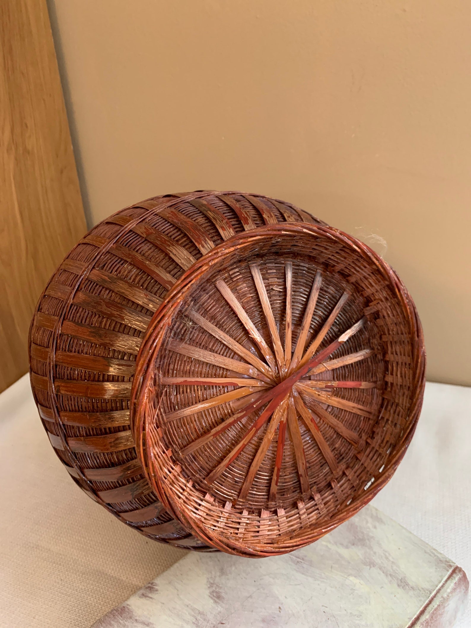 Vintage Chinese Basket Asian Lunch Basket Boho Natural | Etsy