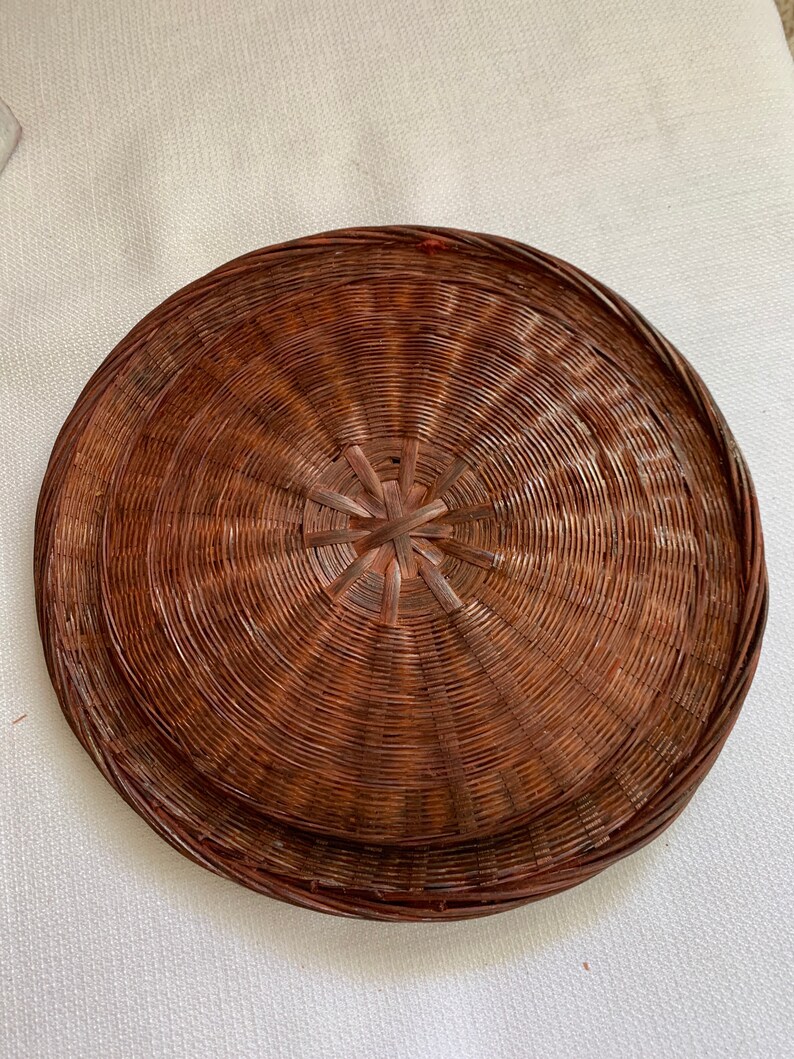 Vintage Chinese Basket, Asian Lunch Basket, Boho Natural Wedding Gift ...
